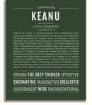 Keanu | Name Art Print – Name Stories