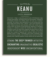 Keanu | Name Art Print – Name Stories