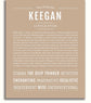 Keegan Personalized Name Meaning Art Prints – Name Stories