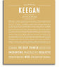 Keegan Personalized Name Meaning Art Prints – Name Stories