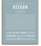 Keegan (male) | Name Art Print – Name Stories