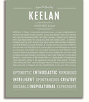 Keelan (male) | Name Art Print – Name Stories
