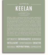 Keelan (male) | Name Art Print – Name Stories