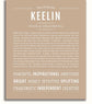 Keelin | Name Art Print – Name Stories