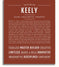 Keely | Name Art Print – Name Stories