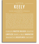 Keely | Name Art Print – Name Stories