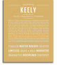 Keely | Name Art Print – Name Stories