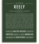 Keely | Name Art Print – Name Stories