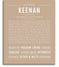 Keenan | Name Art Print – Name Stories