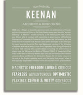 Keenan | Name Art Print – Name Stories