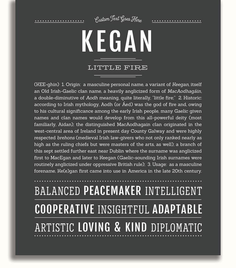 Kegan | Name Art Print – Name Stories