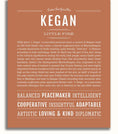 Kegan | Name Art Print – Name Stories