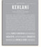 Kehlani | Name Art Print – Name Stories