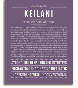 Keilani | Name Art Print – Name Stories