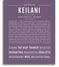 Keilani | Name Art Print – Name Stories