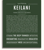 Keilani | Name Art Print – Name Stories