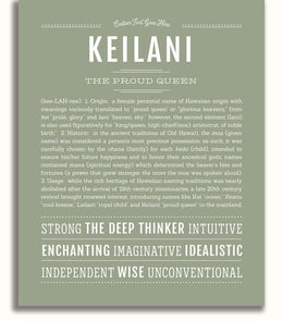 Keilani | Name Art Print – Name Stories