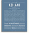 Keilani | Name Art Print – Name Stories