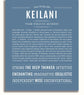 Keilani Personalized Name Meaning Art Prints – Name Stories