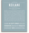 Keilani | Name Art Print – Name Stories