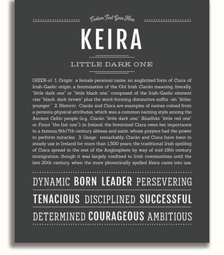 Keira | Name Art Print – Name Stories