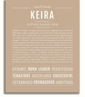 Keira | Name Art Print – Name Stories