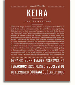Keira | Name Art Print – Name Stories