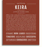 Keira | Name Art Print – Name Stories