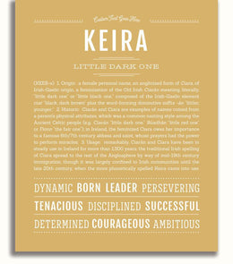 Keira | Name Art Print – Name Stories