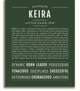 Keira | Name Art Print – Name Stories