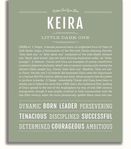 Keira | Name Art Print – Name Stories