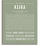 Keira | Name Art Print – Name Stories