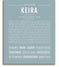 Keira | Name Art Print – Name Stories