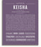 Keisha | Name Art Print – Name Stories