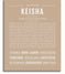 Keisha | Name Art Print – Name Stories