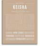 Keisha | Name Art Print – Name Stories