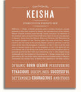 Keisha | Name Art Print – Name Stories