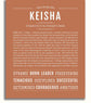 Keisha Personalized Name Meaning Art Prints – Name Stories
