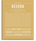 Keisha | Name Art Print – Name Stories