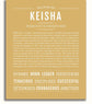 Keisha | Name Art Print – Name Stories