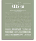 Keisha | Name Art Print – Name Stories