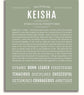 Keisha | Name Art Print – Name Stories