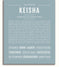 Keisha | Name Art Print – Name Stories
