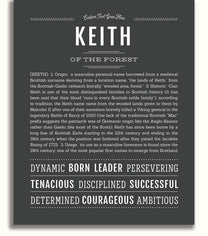 Keith | Name Art Print – Name Stories