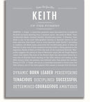 Keith | Name Art Print – Name Stories