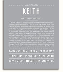 Keith | Name Art Print – Name Stories