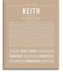 Keith | Name Art Print – Name Stories