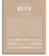 Keith | Name Art Print – Name Stories