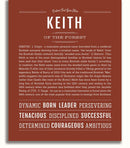 Keith Personalized Name Meaning Art Prints – Name Stories