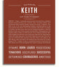 Keith Personalized Name Meaning Art Prints – Name Stories